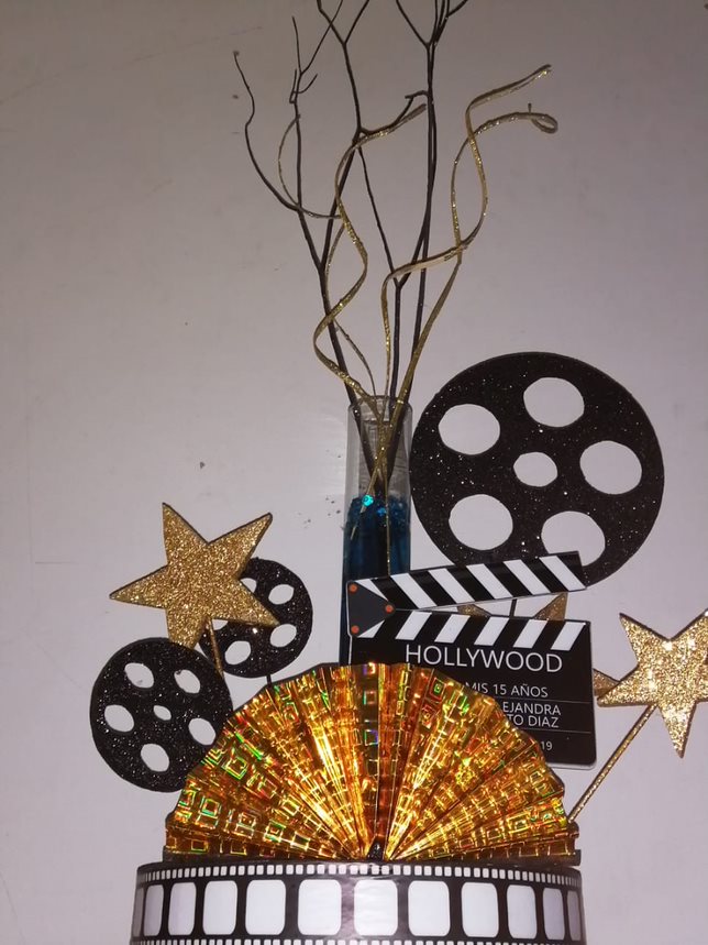 centro de mesa premios oscar escenografia hollywood pelicula estrellas ...